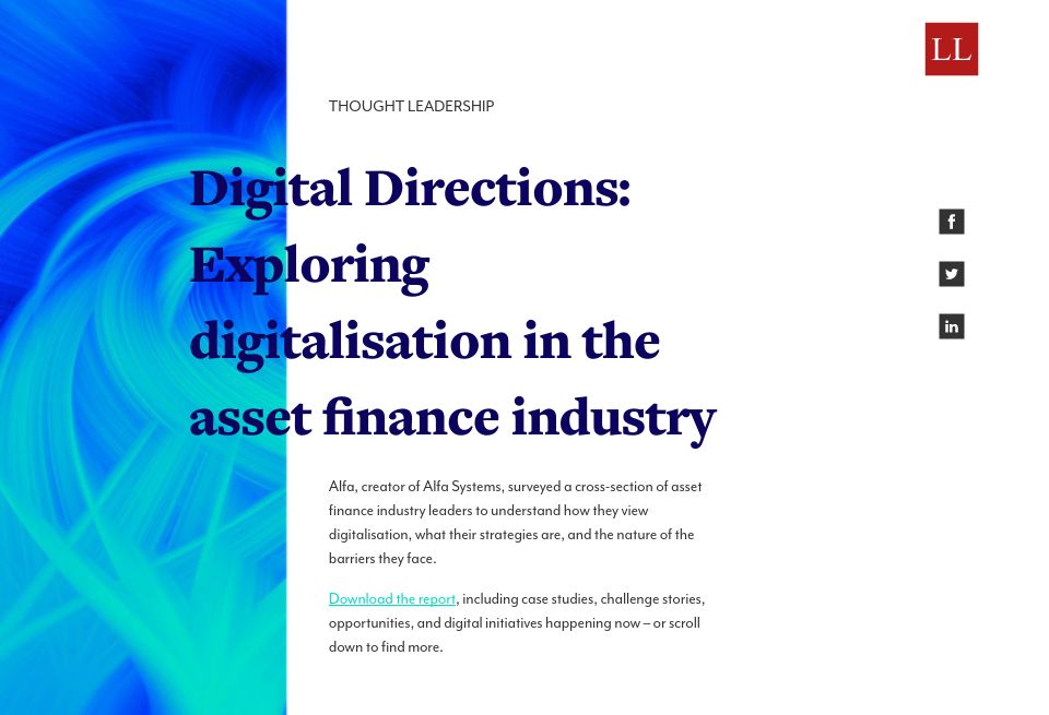 Cloud Lending Solutions - Leasing Life | Issue 6 | August 2018