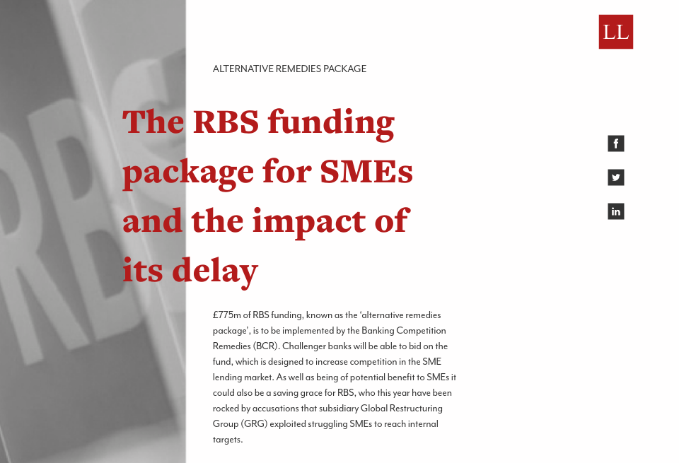 The RBS funding package for SMEs and the impact of its delay - Leasing ...