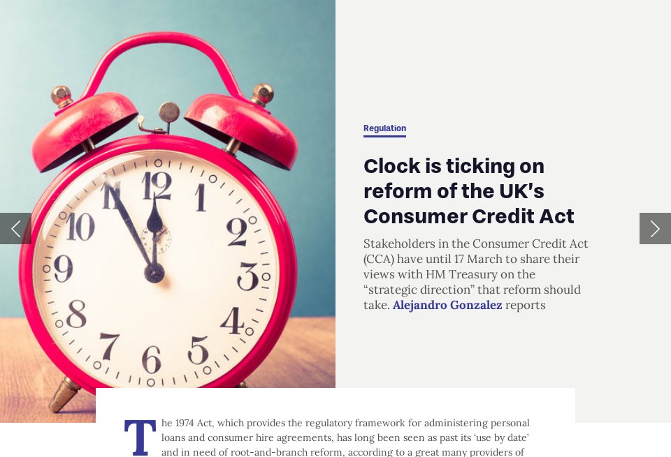 Clock is ticking on reform of the UK’s Consumer Credit Act - Leasing ...