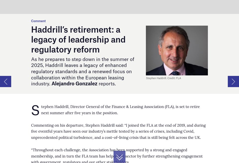 Haddrill’s retirement: a legacy of leadership and regulatory reform ...