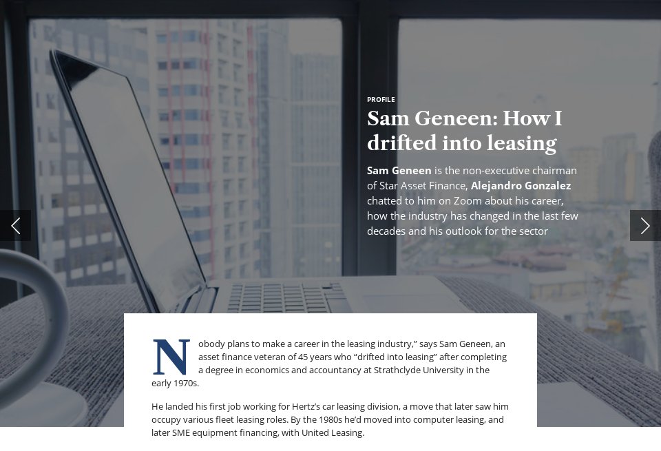 Sam Geneen: How I drifted into leasing - LL Subscriber edition | Issue ...