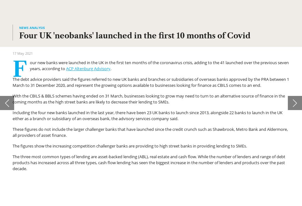 Four UK 'neobanks' launched in the first 10 months of Covid - LL ...